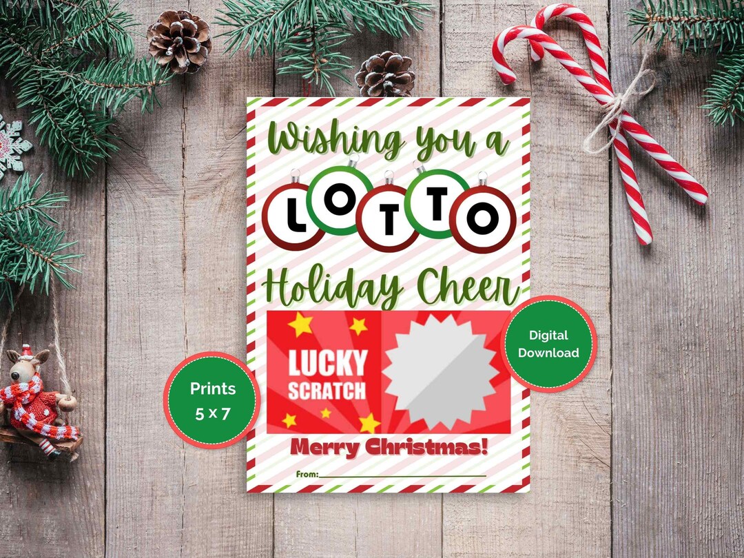 Lotto Gift Tag | Wishing You A Lotto Joy | Christmas Wishing You A ...