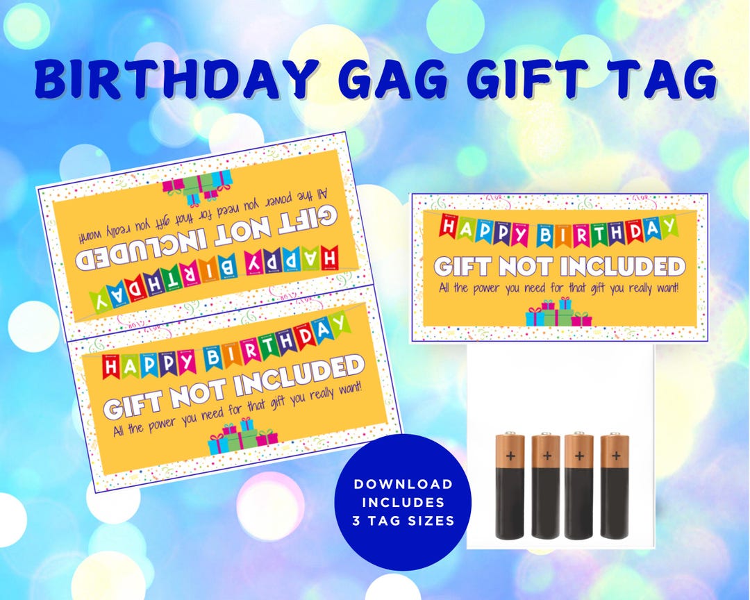 Birthday Gag Gift Tag - Etsy