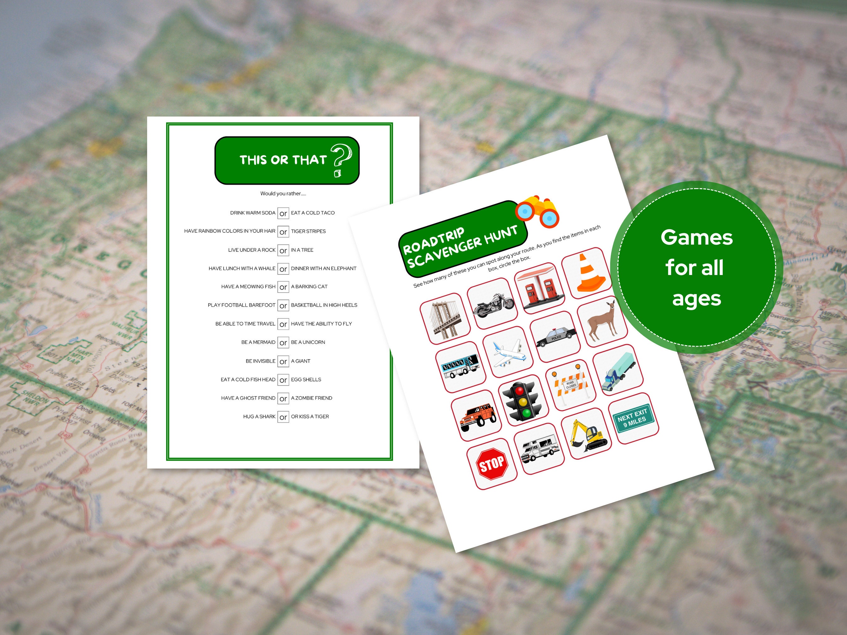 Road Trip Games Printable Bundle, Road Trip Games for Kids and Teens ...