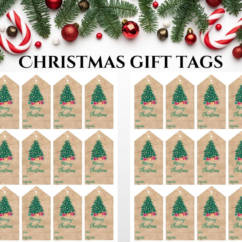 Kraft Christmas Tags - Etsy