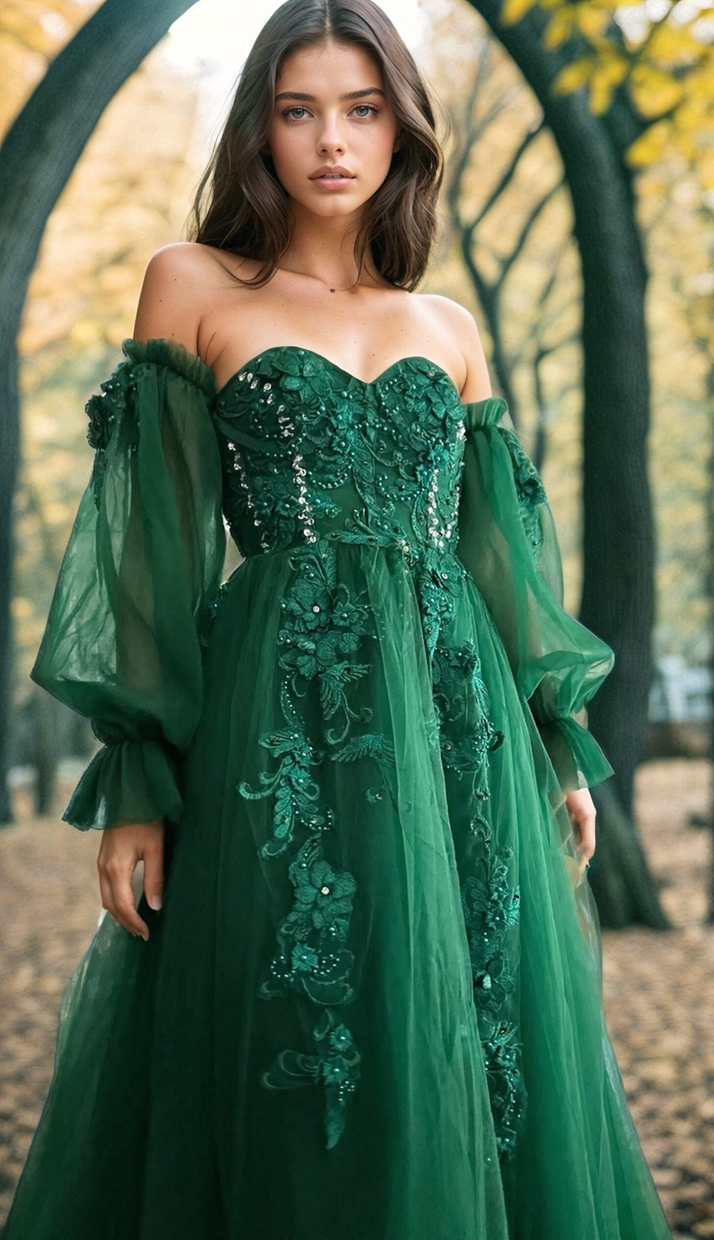 Fairy Prom Dress, Green Prom Dress, Fairycore Dress, Corset Wedding Dress, Elven Dress, Prom ...