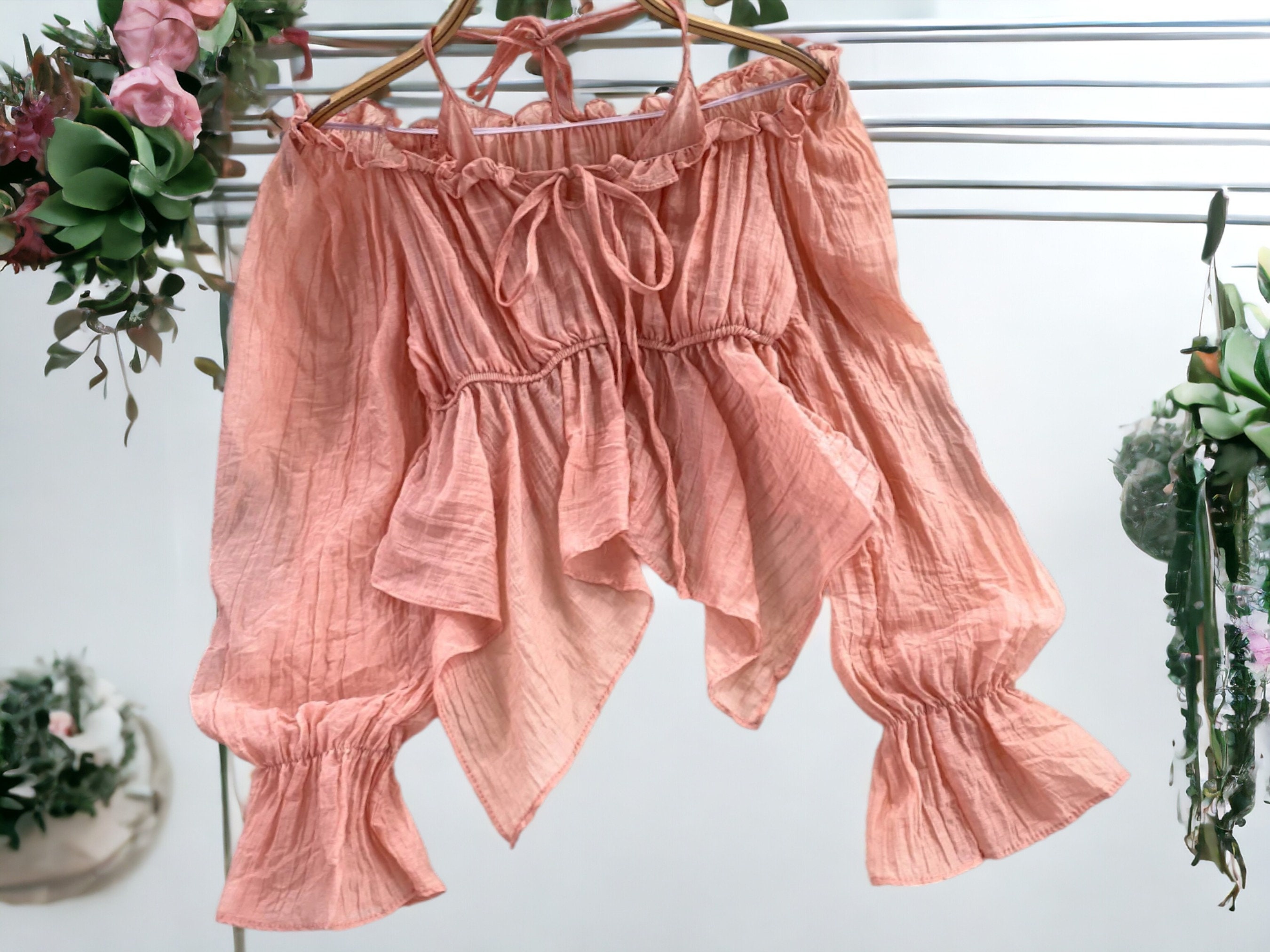 Renaissance Blouse, Medieval Blouse, Crop Top, Viking Shirt, Vampire ...