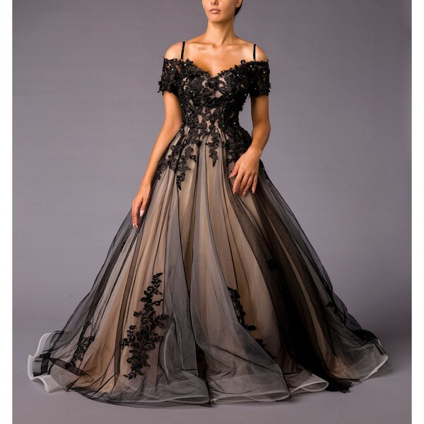 Gothic Prom Dress - Etsy