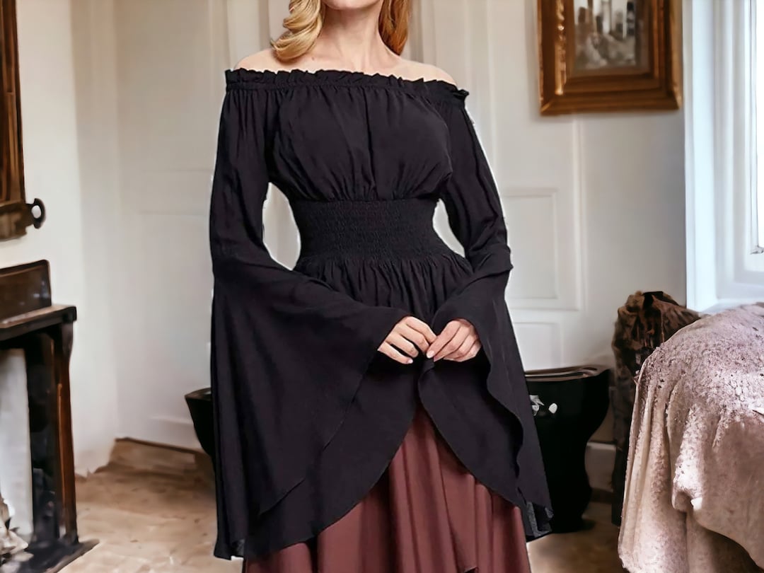 Renaissance Blouse, Medieval Blouse, Viking Shirt, Vampire Shirt ...