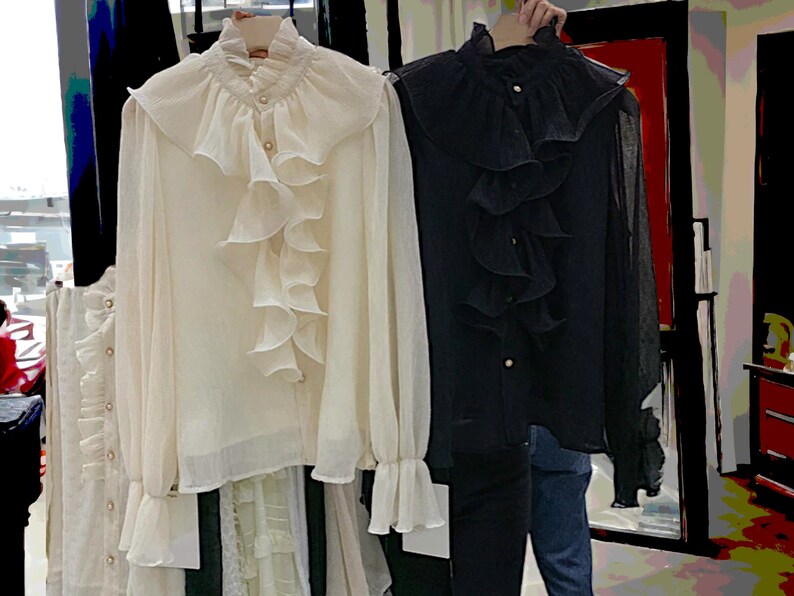 Victorian Blouse, Renaissance Blouse, Medieval Blouse, Cottagecore Top ...