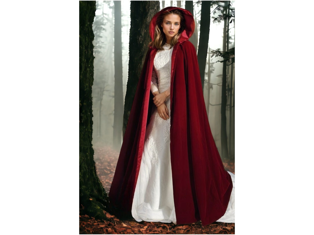 Medieval Cloak,hooded Cloak, Medieval Cape, Renaissance Dress, Burgundy ...