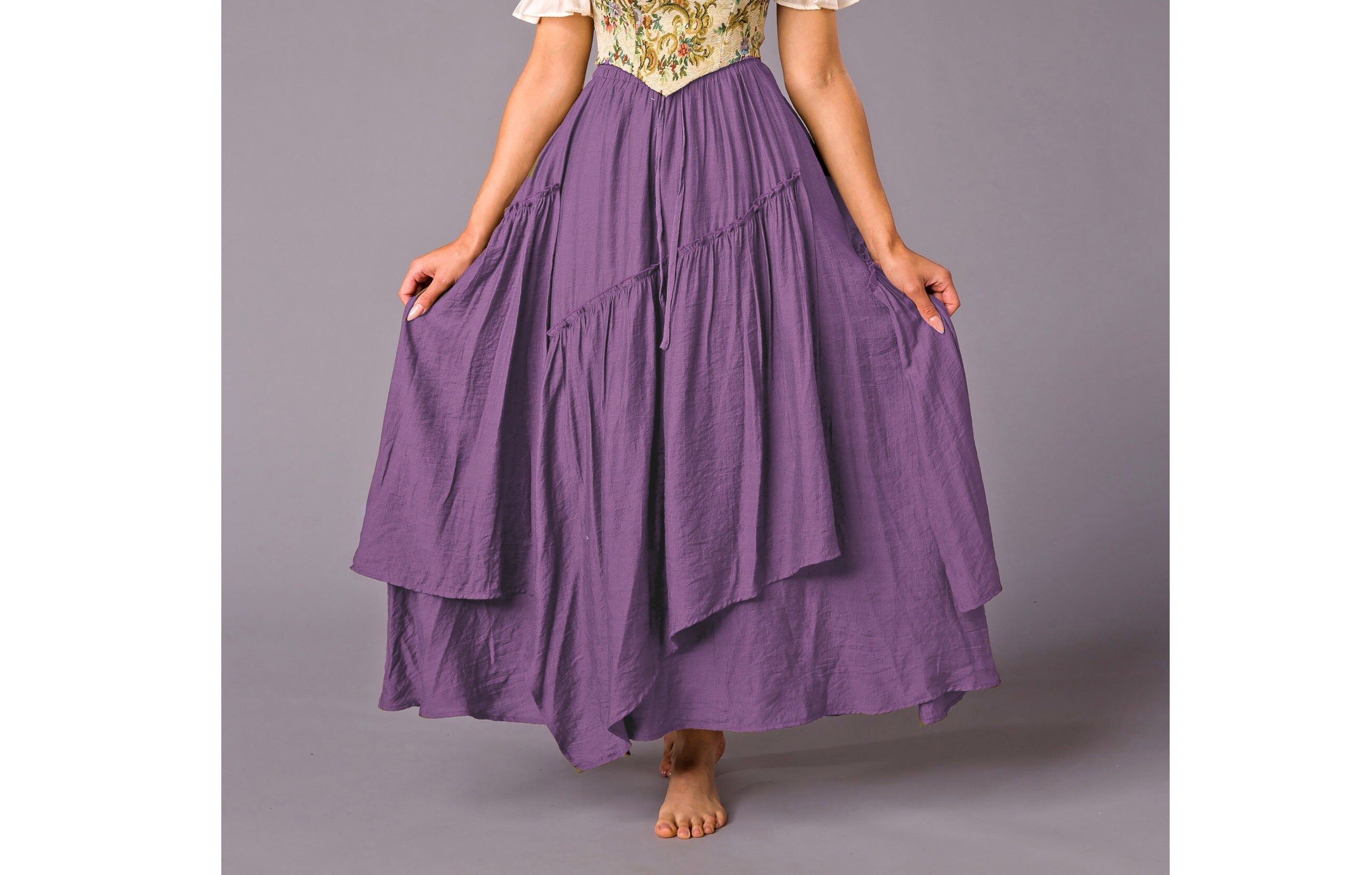 Renaissance Skirt, Ren Fair Skirt, Medieval Skirt, Edwardian Skirt ...