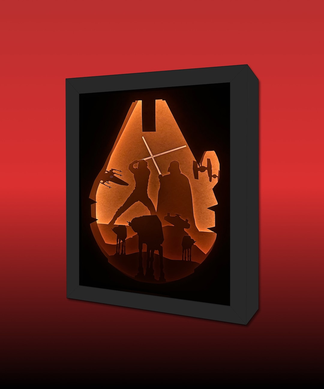 Star Wars-paper Cut Light Box - Etsy