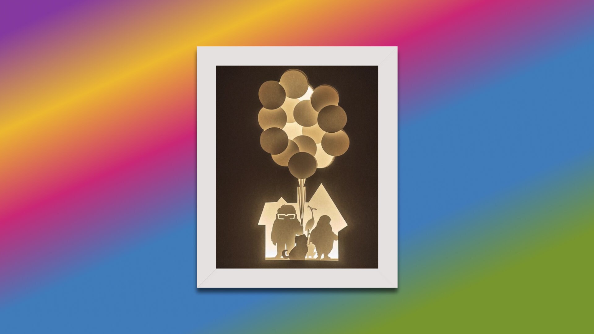 UP Movie - Pixar Paper Cut Light Box - Etsy