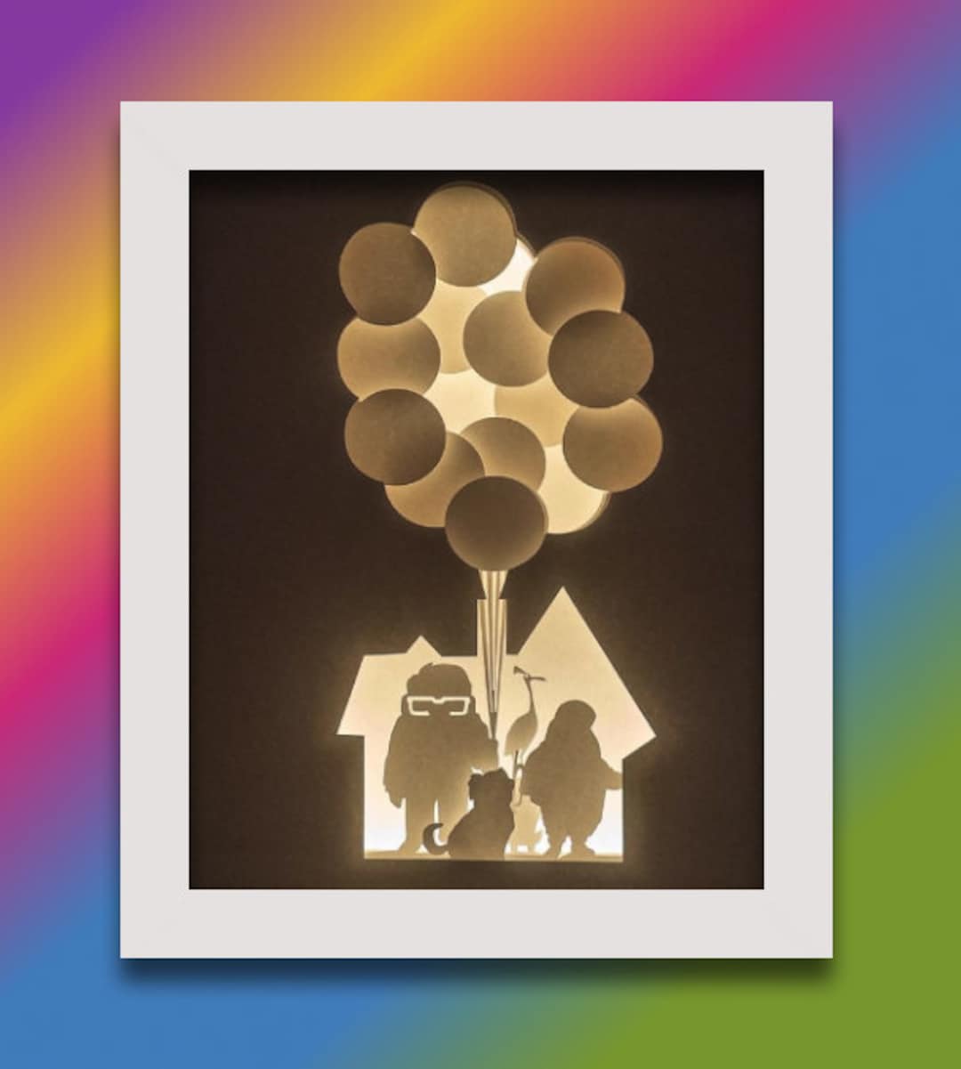 UP Movie - Pixar Paper Cut Light Box - Etsy
