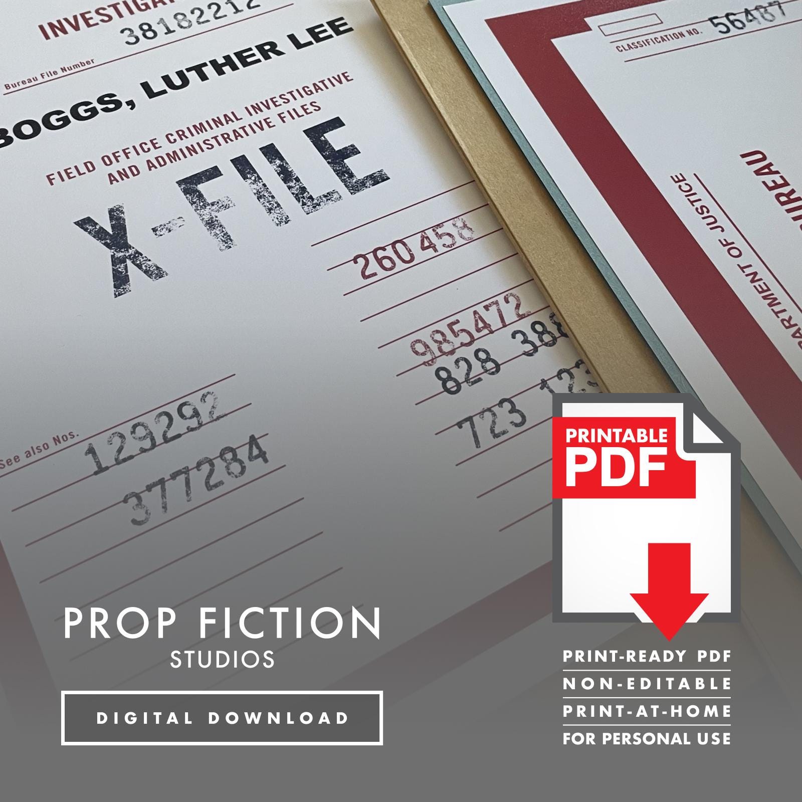Paranormal Investigation X-file Cover Sheet Set: Printable Pdfs - Set ...