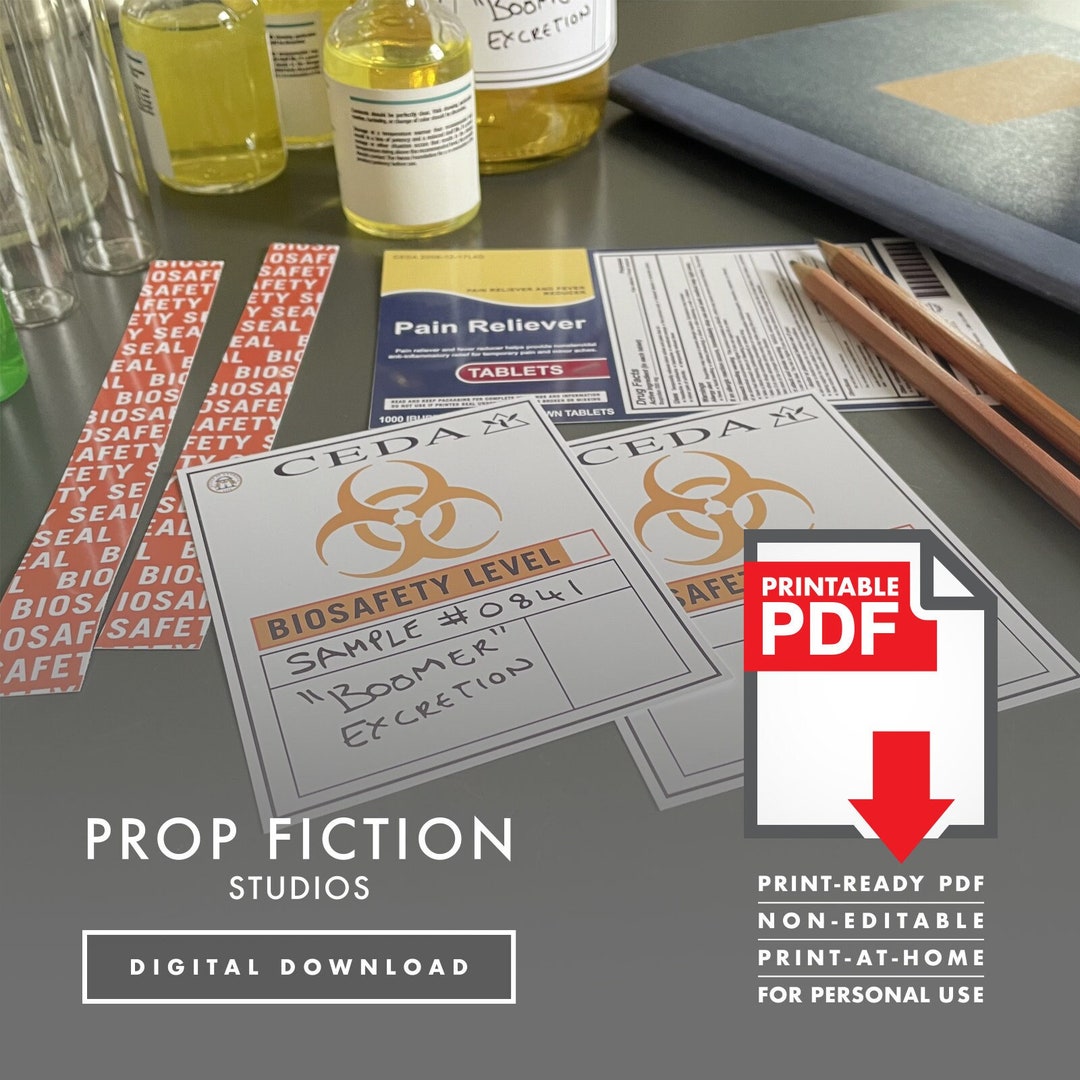 Boomer Excretion: Printable PDF Prop Bile Bomb and Pain Reliever ...