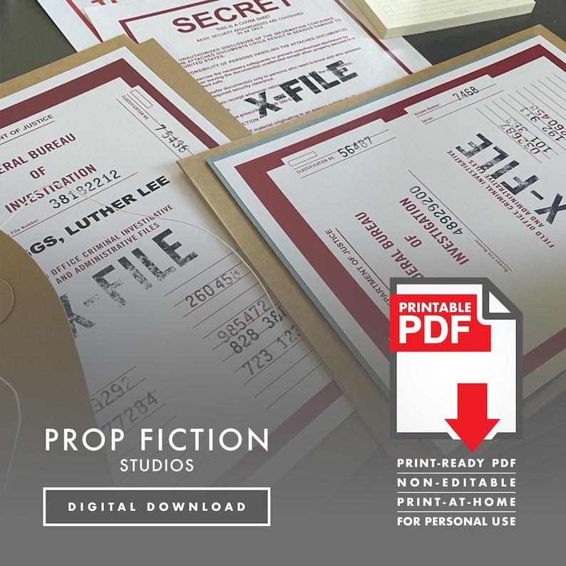 Paranormal Investigation X-file Cover Sheet Set: Printable Pdfs - Set ...