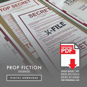 Paranormal Investigation X-file Cover Sheet Set: Printable Pdfs - Set ...