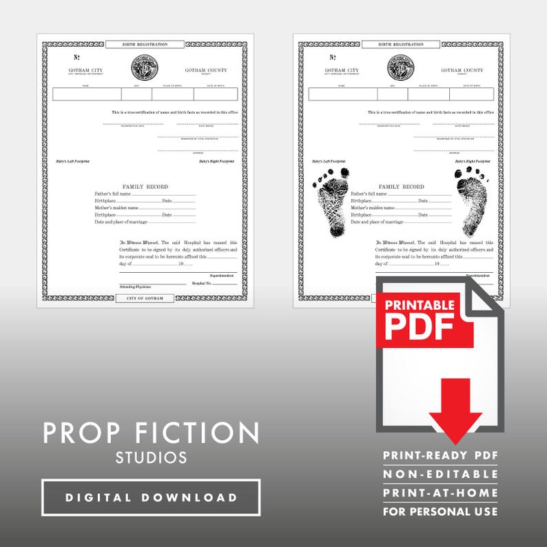 Novelty Cosplay Certificates: Printable Pdfs - Set of Prop Display ...