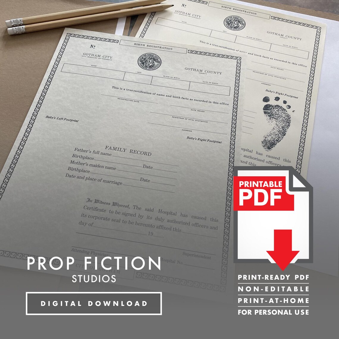 Novelty Cosplay Certificates: Printable Pdfs - Set of Prop Display ...