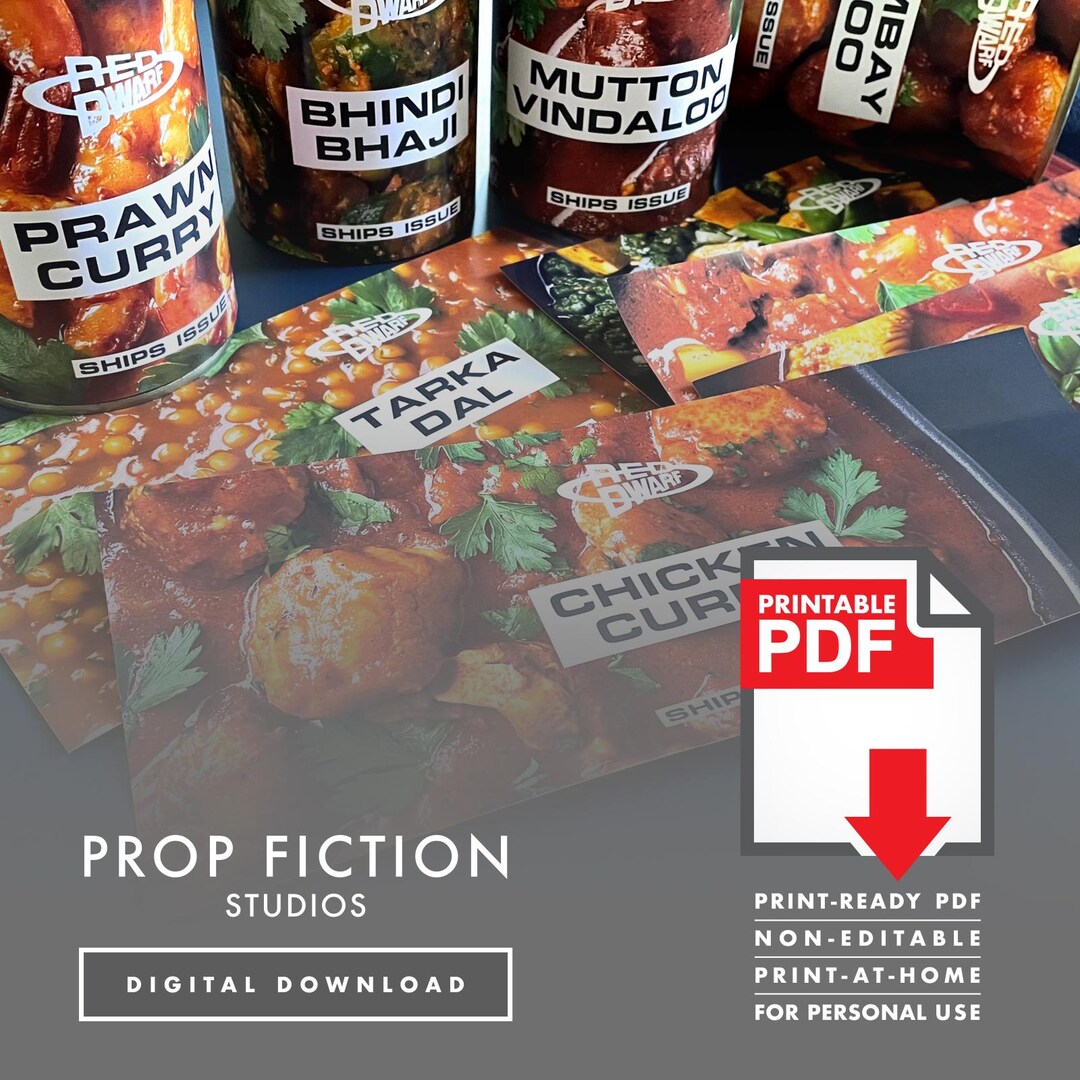 JMC Ship's Issue Can Labels: Printable Pdfs - Prop Curry / Indian Food ...