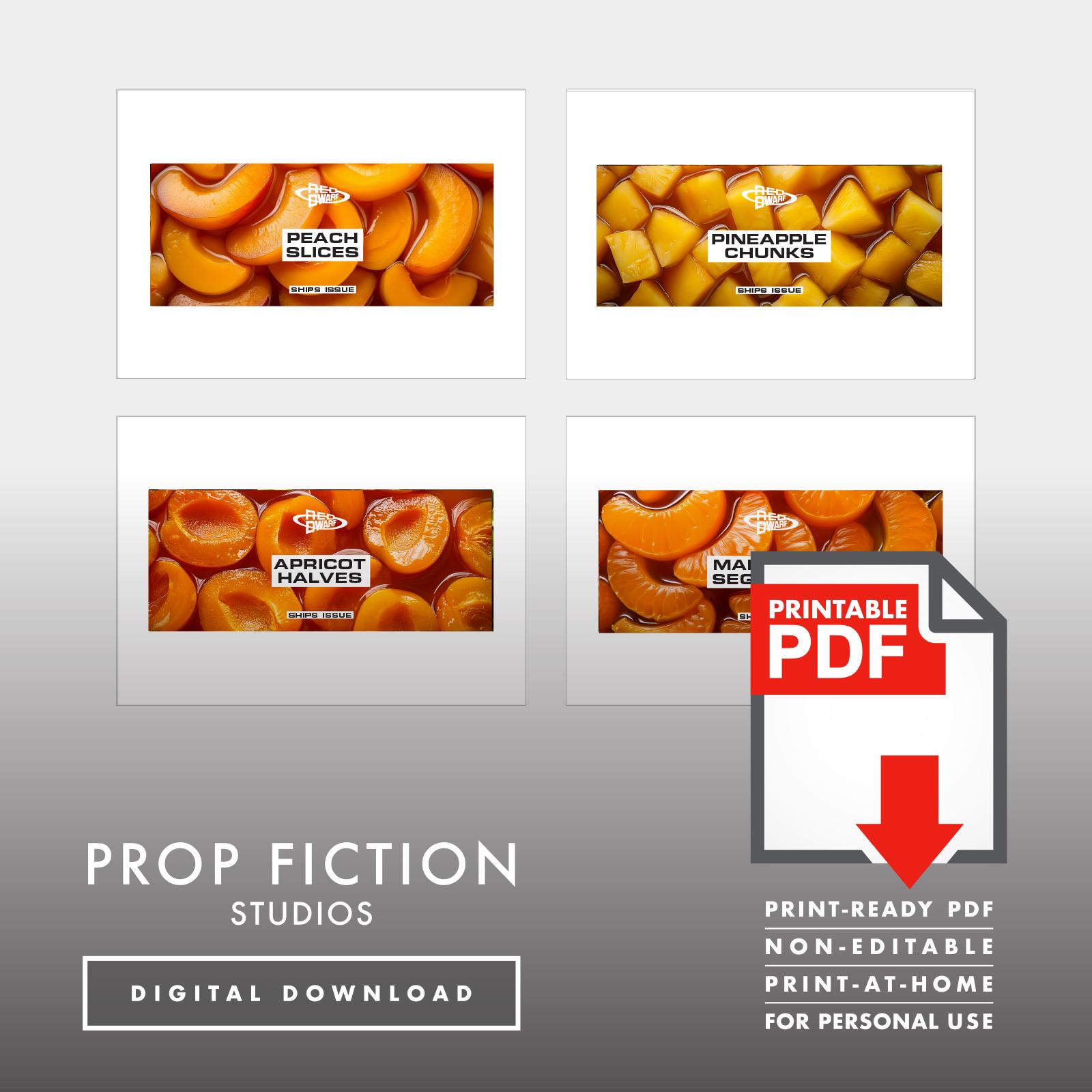 JMC Ship's Issue Can Labels: Printable Pdfs - Prop Ship Stores Food Tin ...