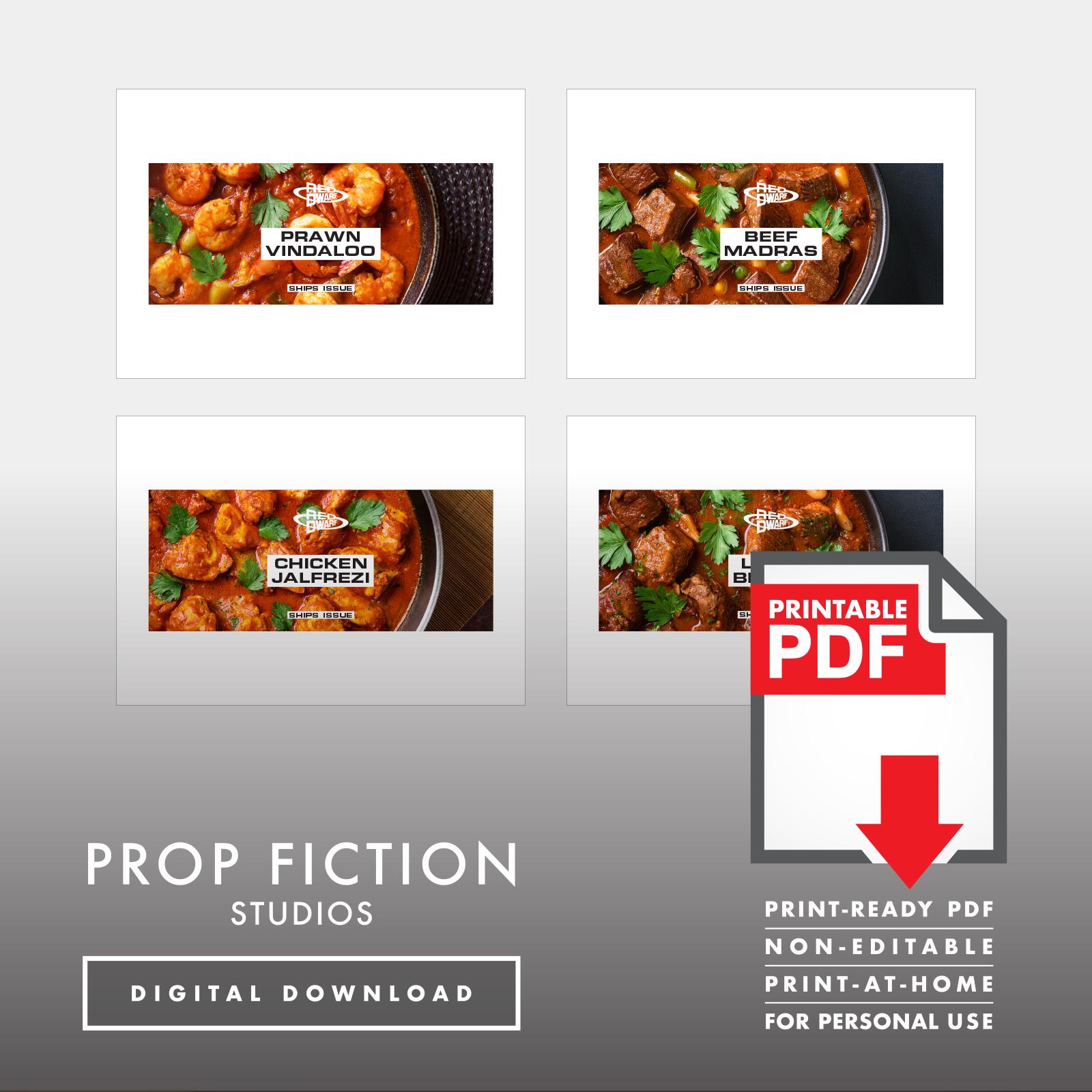 JMC Ship's Issue Can Labels: Printable Pdfs - Prop Curry / Indian Food ...