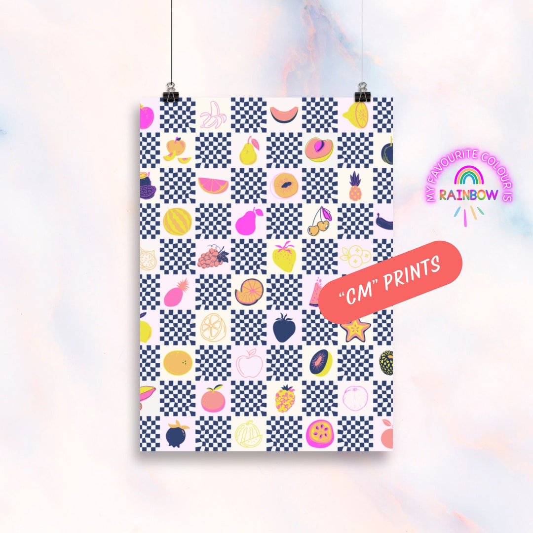 Fruit Salad Poster • Fruit Art Print • Dining Room Art • Kitchen Fruit ...