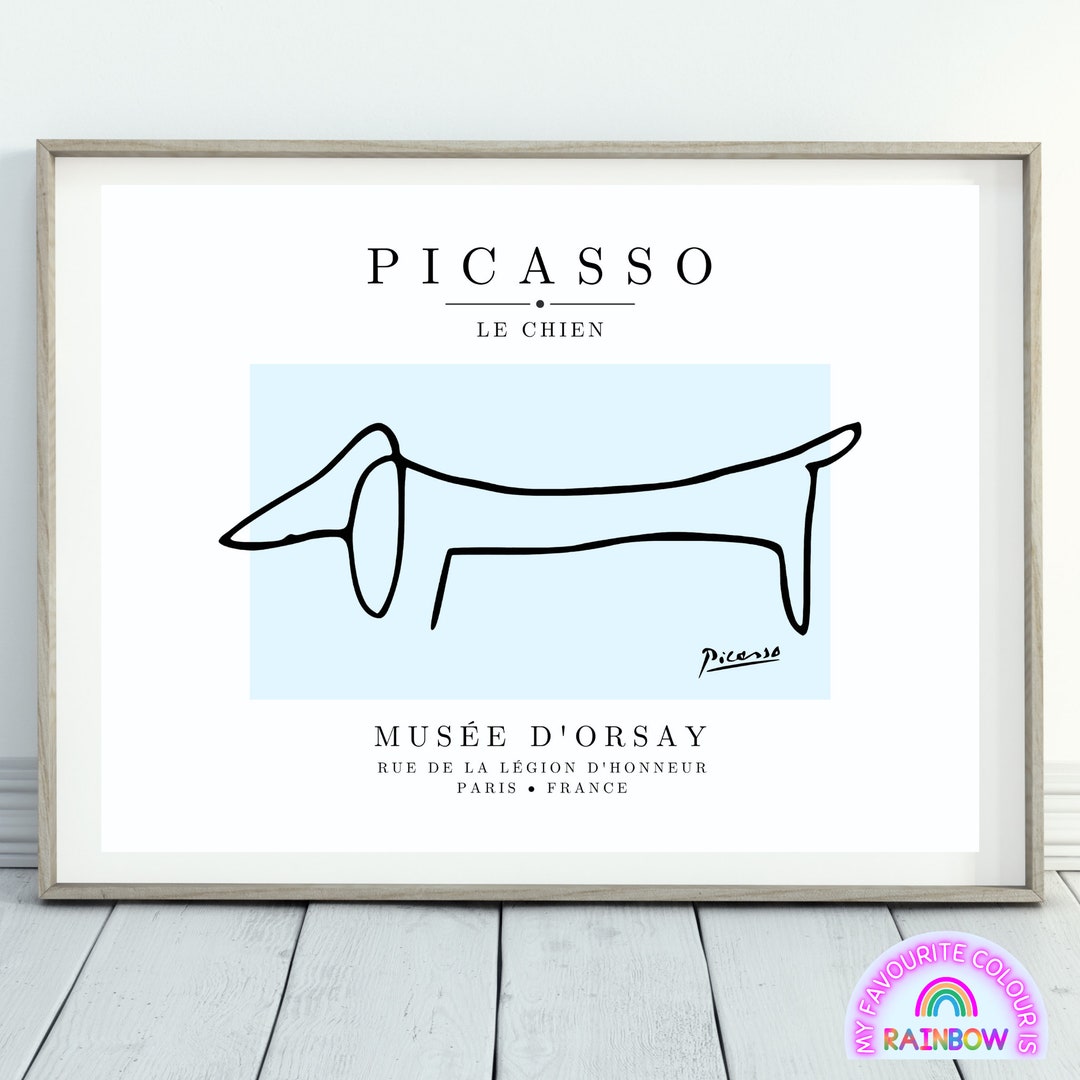 Ice Blue Pablo Picasso Dachshund Poster Dachshund Art Print Dog Lover ...