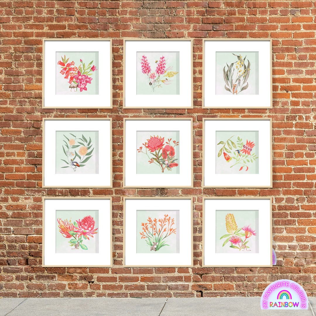 Australian Native Flower • Square Wall Art• Flower Wall Art ...