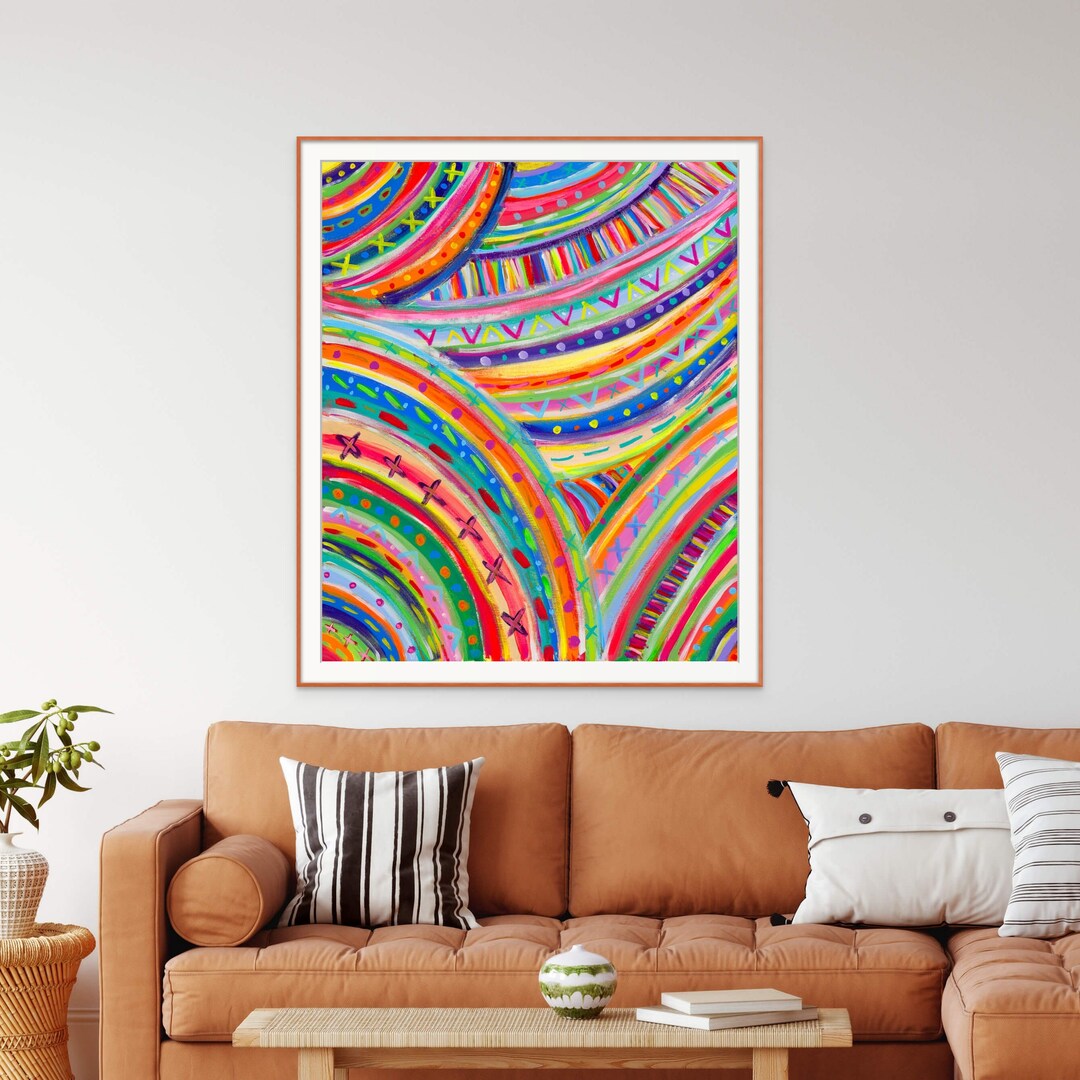 Rainbow Connection Fine Art Print Colourful Abstract Art Contemporary ...
