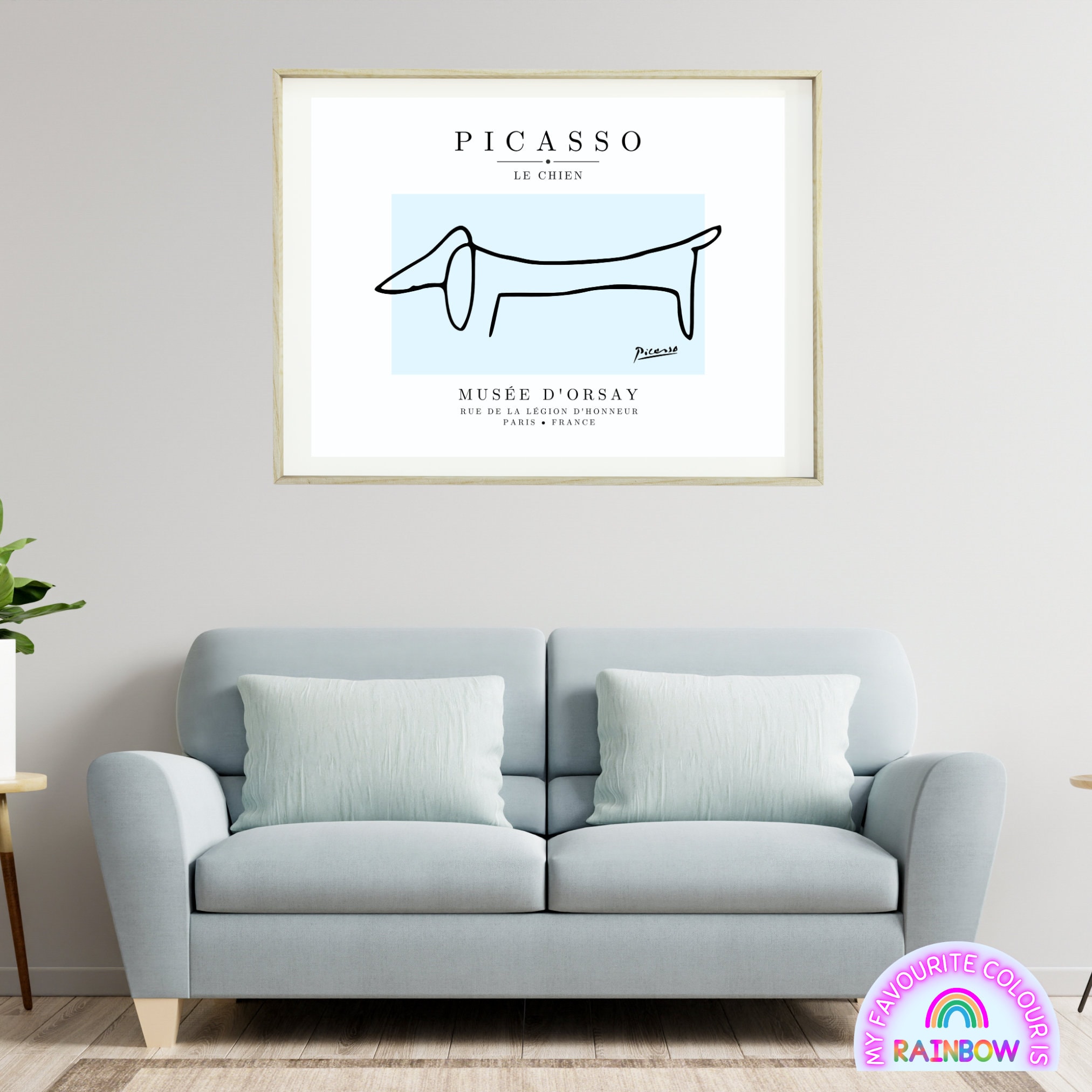 Ice Blue Pablo Picasso Dachshund Poster Dachshund Art Print Dog Lover ...