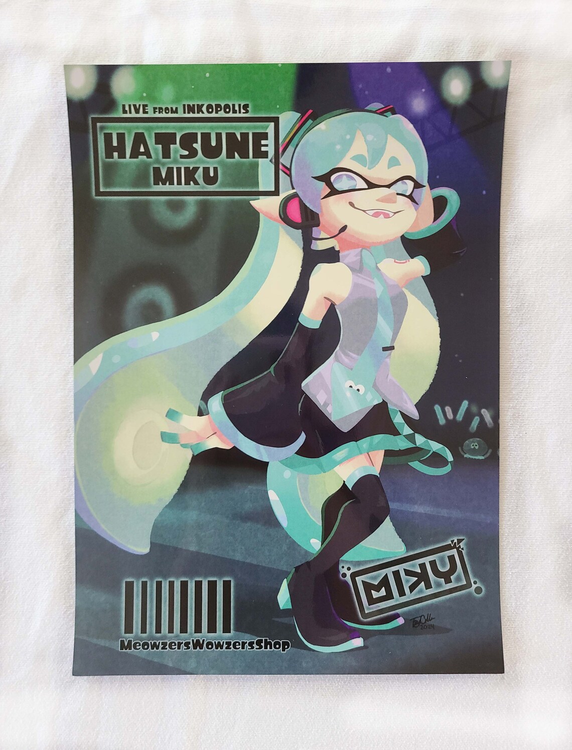 Hatsune Miku Splatoon Print - Etsy