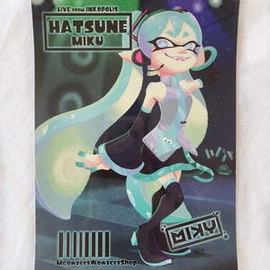 Hatsune Miku Splatoon Print - Etsy