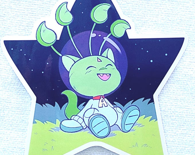 3 X 3 Virtual Pet Alien Aisha Vinyl Sticker - Etsy