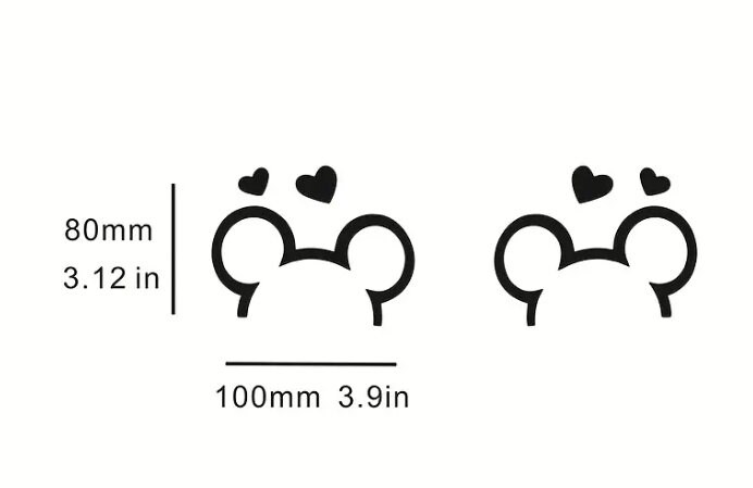 1 Pair of Adorable Cartoon Mickey Mouse Car Stickers Decal Perfect for ...