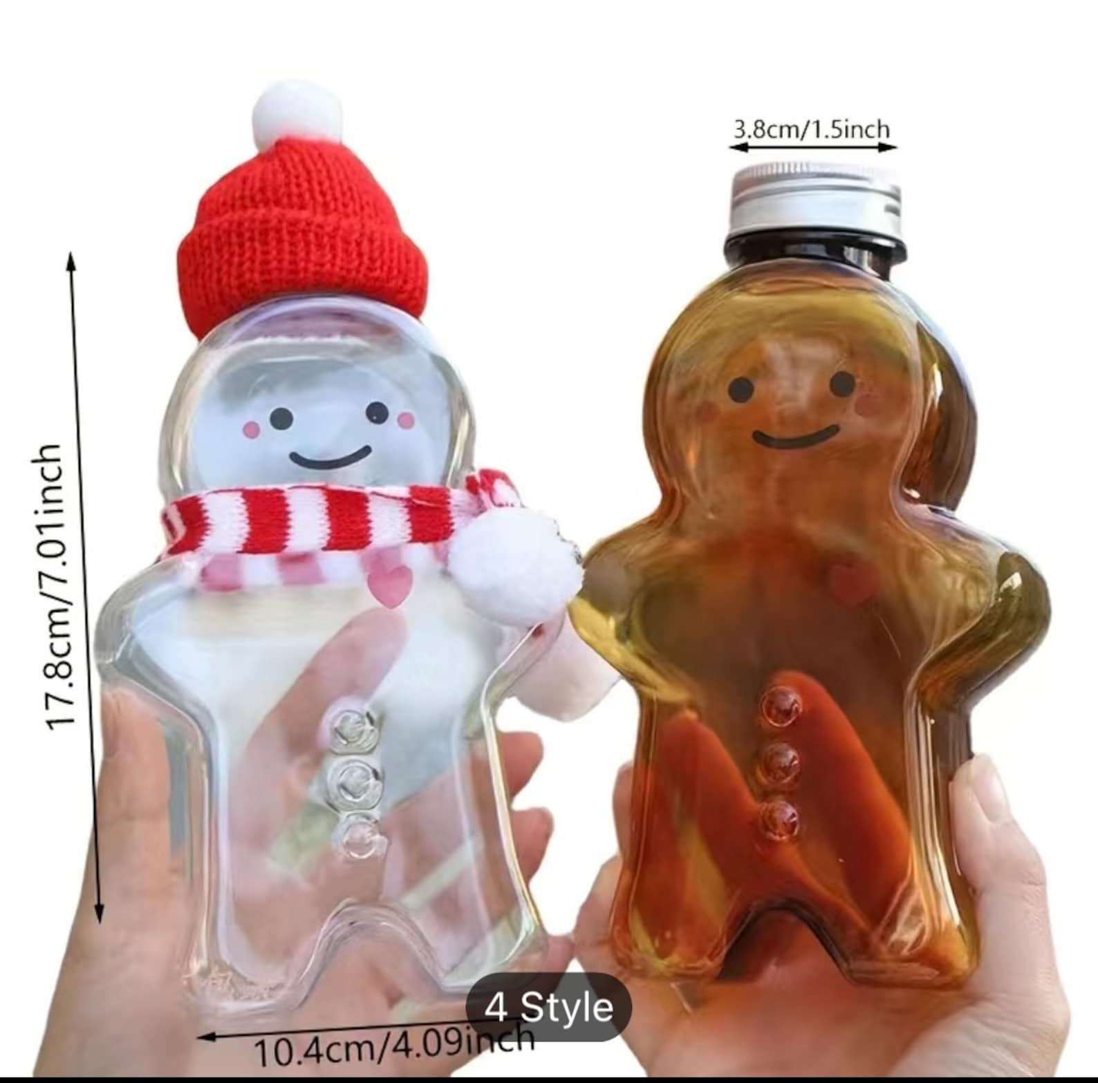 Christmas Gingerbread Man Bottle - Etsy