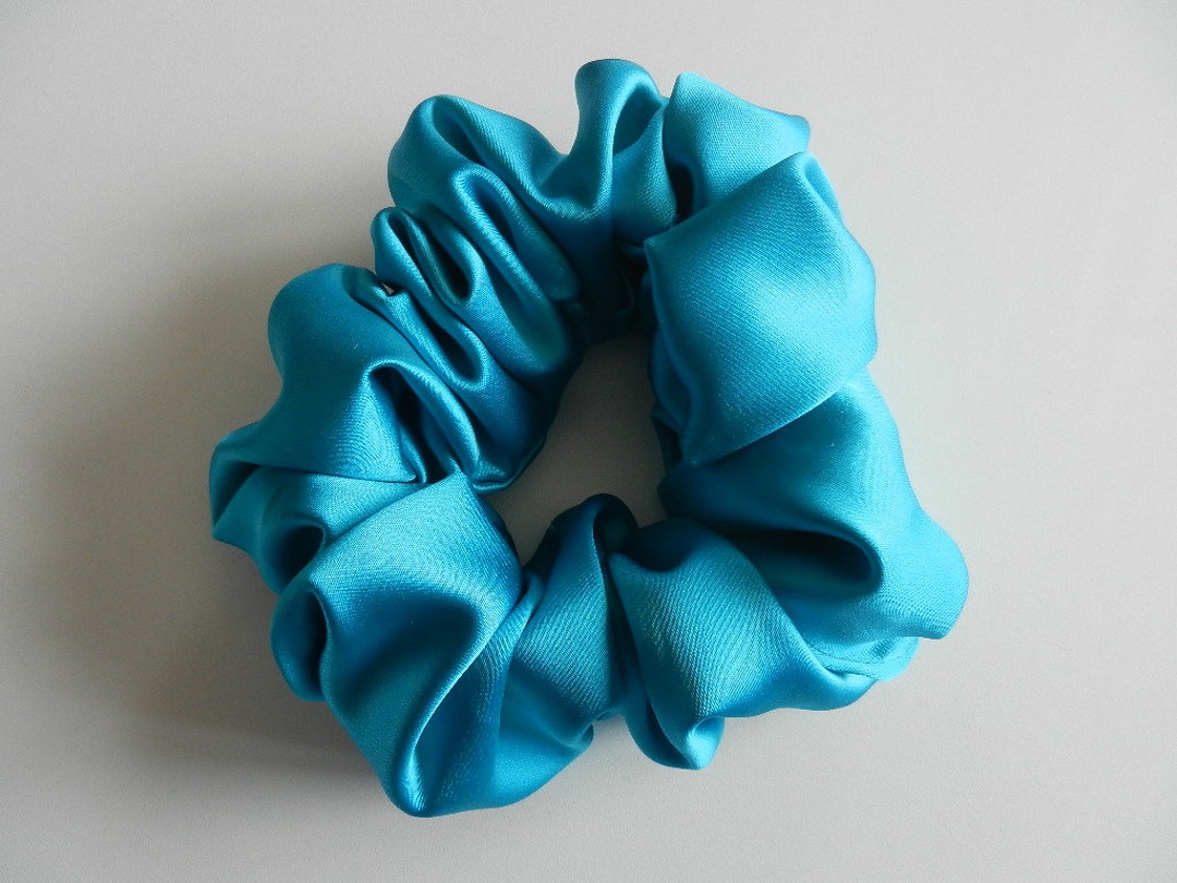 Silk Satin Scrunchie Luxe Scrunchies Turquoise Scrunchy - Etsy