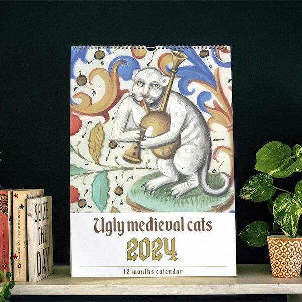 Medieval Cat Calendar - Etsy