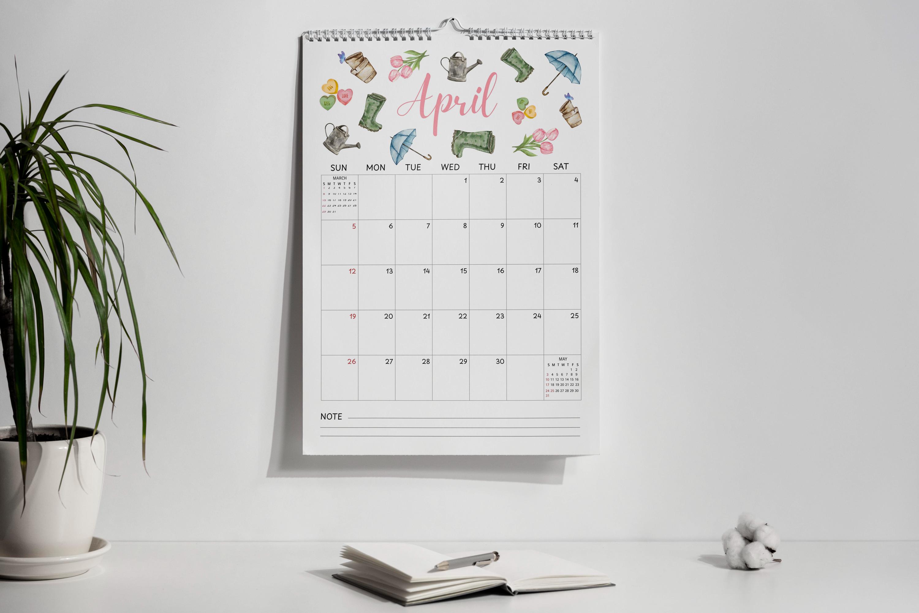 US, CA Version Watercolour Season - Wall Calendars 2026 - Etsy