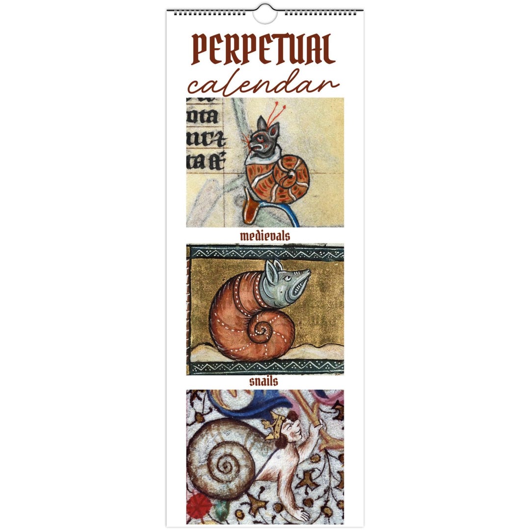 Hilarious Medieval Snails Calendar 15x40 Cm, Gift for Coworker, Funny ...