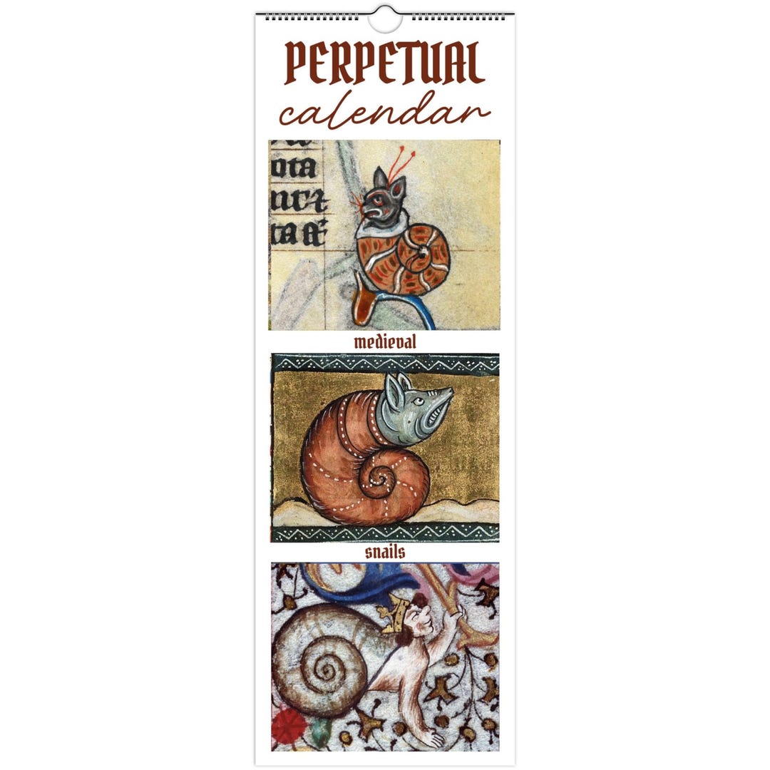 Hilarious Medieval Ugly Snails Calendar 5.5x16.5 Inch, Gift for ...