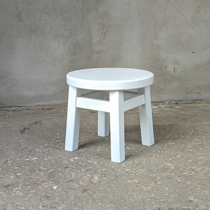 Natural Wood Stool Round Small Step Stool Footstool for Kids Versatile ...