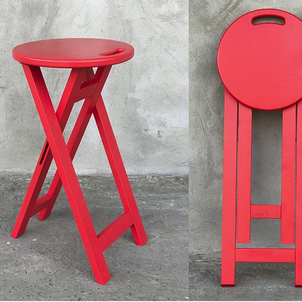 Red Stool - Etsy