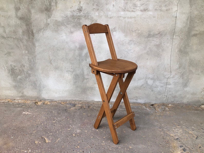 Classic Wooden High Chair With Comfortable Seat Elegant Barstool for ...