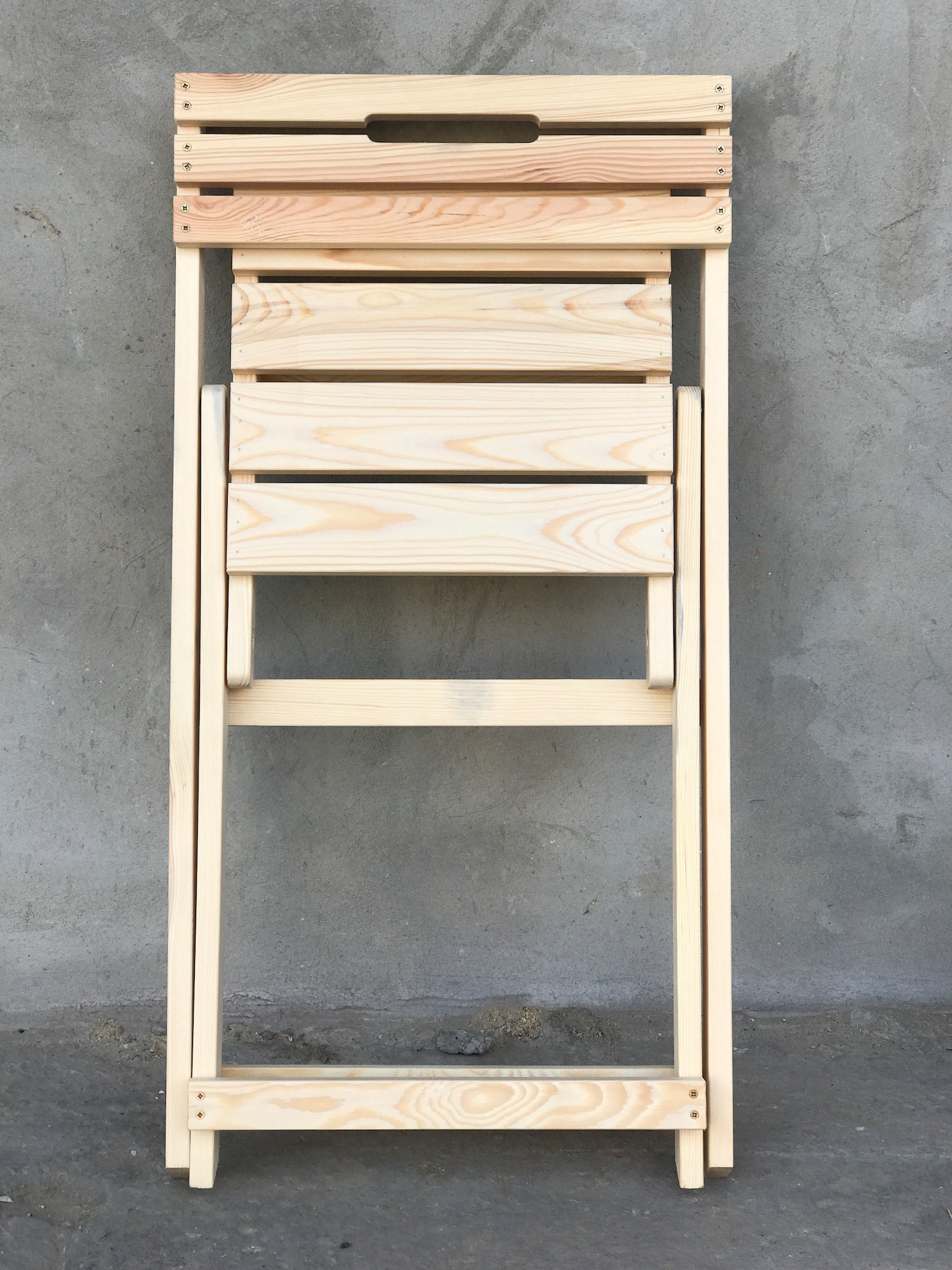 Natural Wood Folding Chair Set of Portable and Space-saving Folding ...