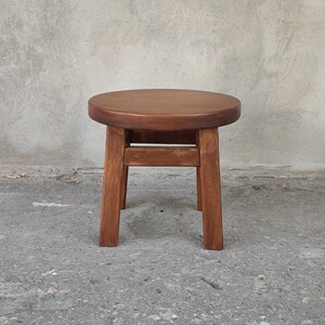 Natural Wood Stool Round Small Step Stool Footstool for Kids Versatile ...