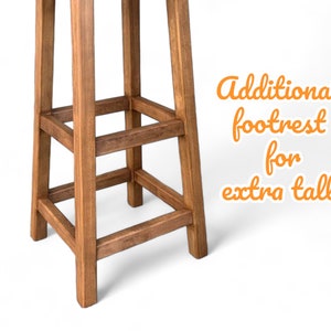 Funny Ergonomic Wooden Bar Stool Rustic High Barstool Man Cave Elevated ...