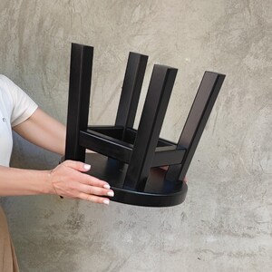 Natural Wood Stool Round Small Step Stool Footstool for Kids Versatile ...