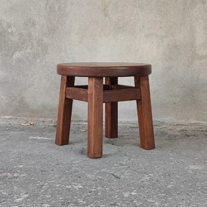 Natural Wood Stool Round Small Step Stool Footstool for Kids Versatile ...