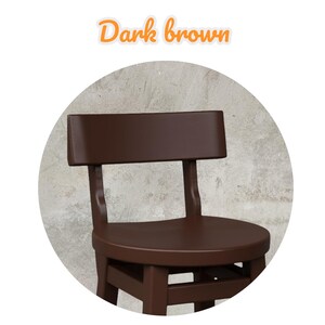 High Brown Chair Natural Wood With a Comfortable Seat for the Bar ...