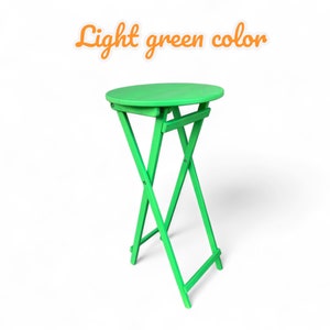 Folding Wooden Brown High Round Patio Table for Home or Outdoor for ...