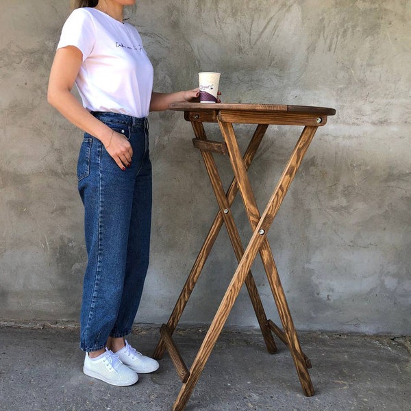 Folding Wood High Table - Etsy