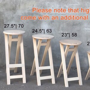 Wooden Folding Stool, Round Portable Seating, Foldable Wooden Stool ...